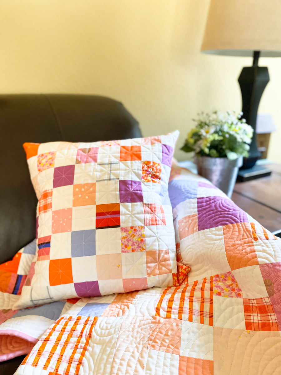 How to Make a Four Patch Pillow – The Nomadic Quilter
